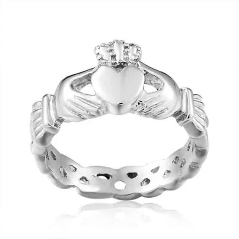 Bague coeur main couronne - Bijoux Coeur